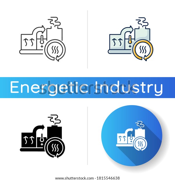 Heat Recovery System Icon Linear Black Stock Vector (Royalty Free ...