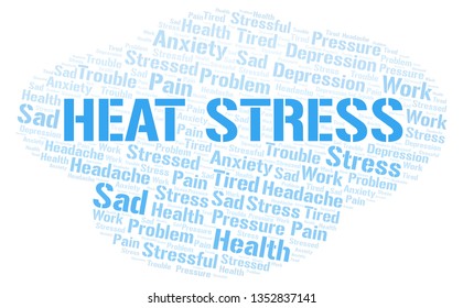 Heat Stress Word Cloud Stock Vector (Royalty Free) 1352837141 ...