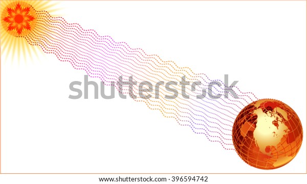 Heat Transfer Sun Earth Stock Vector (Royalty Free) 396594742