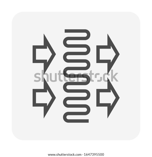 Heat Ventilation Condenser Unit Coil Icon Stock Vector (Royalty Free ...