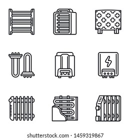 Heater Icon Set Outline Set 9 Stock Vector (Royalty Free) 1459319867 ...