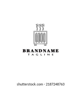 Heater Logo Design Template Black Modern Stock Vector (Royalty Free ...