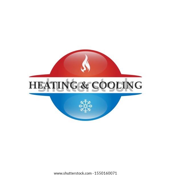 Heating Cooling Logos Abstract Heating Cooling Stock Vector (Royalty ...