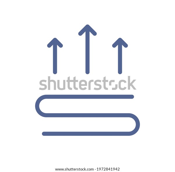 Heating Icon Three Straight Arrows Over Stock Vector (Royalty Free ...