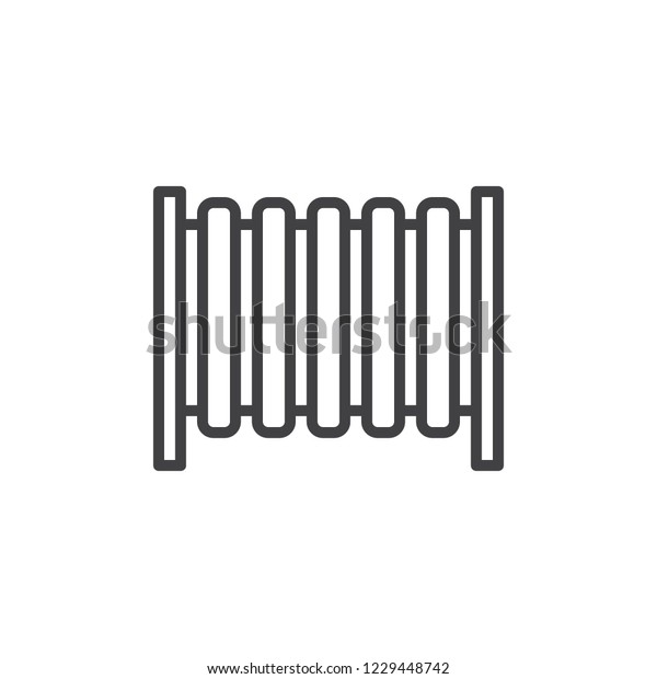 Heating Radiator Outline Icon Linear Style Stock Vector (Royalty Free ...