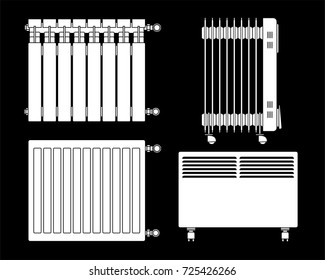 Heating Radiators Icons Set Stock Vector (Royalty Free) 725426266 ...