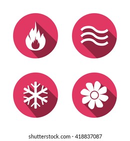 Heating Ventilating Air Conditioning Symbols Water Stock Vector ...