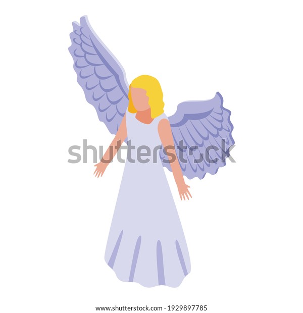 Heaven Angel Icon Isometric Heaven Angel Stock Vector (Royalty Free ...