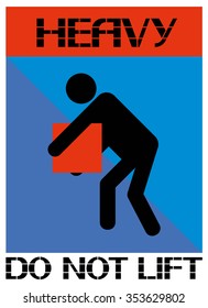 Heavy Do Not Lift Danger Signrectangular Stock Vector (Royalty Free ...