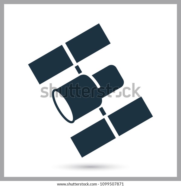 Heavy Duty Telescope Hubble Simple Icon Stock Vector (Royalty Free ...