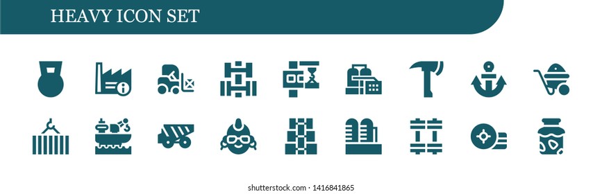 Heavy Icon Set 18 Filled Heavy Stock Vector (Royalty Free) 1416841865 ...