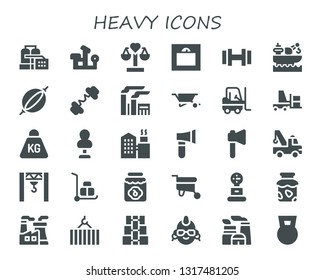 Heavy Icon Set 30 Filled Heavy: vector de stock (libre de regalías ...