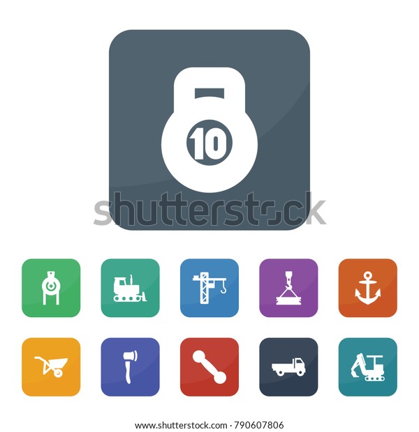 Heavy Icons Vector Collection Filled Heavy Stock Vector (Royalty Free ...