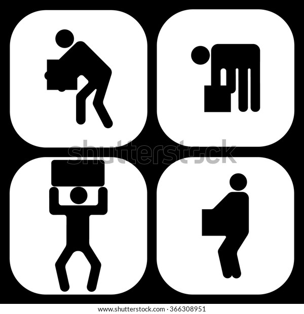 Heavy Load Black White Images Symbols : image vectorielle de stock ...