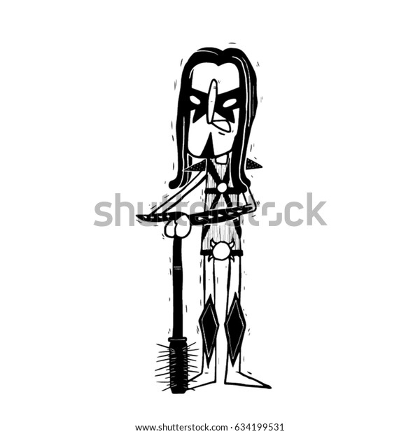 Heavy Metal Character Stock Vector (Royalty Free) 634199531 | Shutterstock