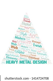 Heavy Metal Design Word Cloud Wordcloud: เวกเตอร์สต็อก (ปลอดค่า ...