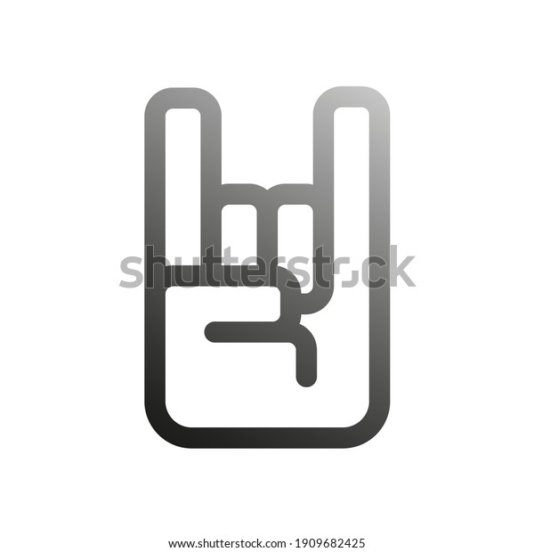 Heavy Metal Horns Hand Gesture Vector Stock Vector (Royalty Free ...
