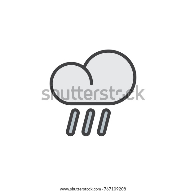 Heavy Rain Cloud Filled Outline Icon 库存矢量图（免版税）767109208 | Shutterstock