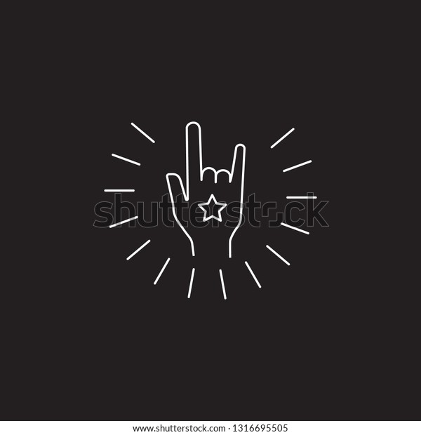 Heavy Rocker Icon Simple Element Illustration Stock Vector (Royalty ...