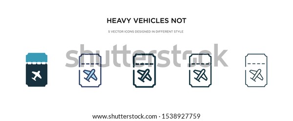 Heavy Vehicles Not Allowed Icon Different Stock Vector (Royalty Free ...