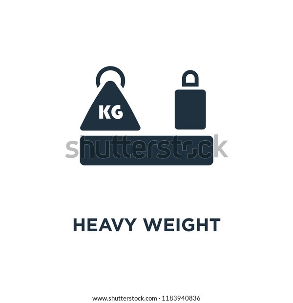 Heavy Weight Icon Black Filled Vector Stock Vector (Royalty Free ...