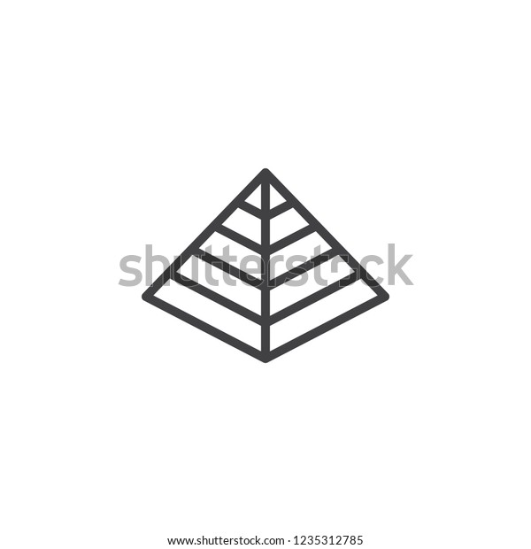 Hebrew Pyramid Outline Icon Linear Style Stock Vector (Royalty Free ...