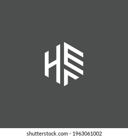 Hec Letter Logo Design Template Stock Vector (Royalty Free) 1963061002 ...