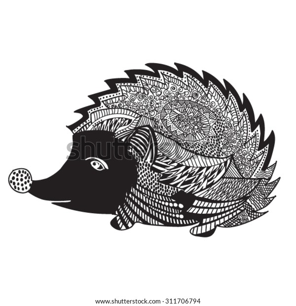 Hedgehog Graphic Design Stock Vector (Royalty Free) 311706794