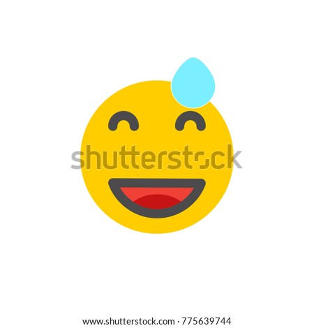 Hehe People Emoticon Flat Style Design Vector de stock (libre de ...