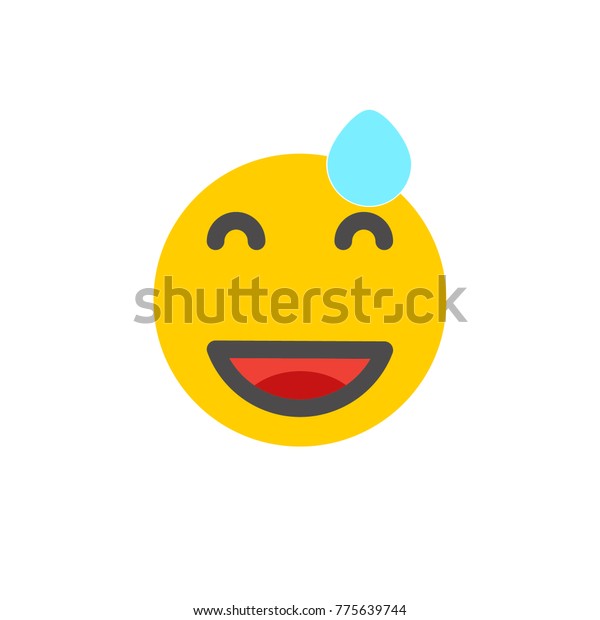 hehe people emoticon flat style design
