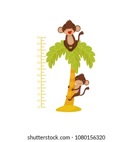 Height Chart Children Funny Monkeys On Stock Vector (Royalty Free ...