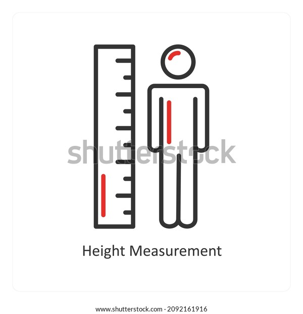 Height Measurement Measurement Icon Concept Stock Vector (Royalty Free ...