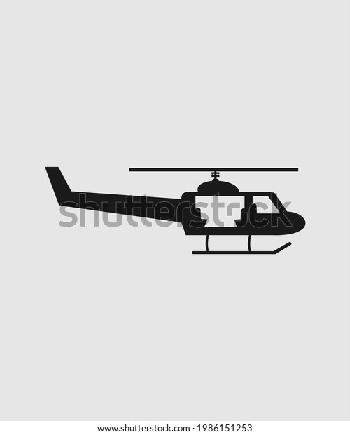 Heli Icon Vector Design Transportation Military Stock Vector (Royalty ...
