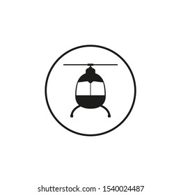 Helicopter Chopper Icon Vector Illustration Flat Stock Vector (Royalty ...