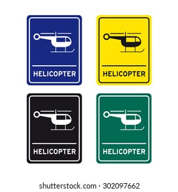 Helicopter Landing Area Sign Vector Set Stock Vector (Royalty Free ...