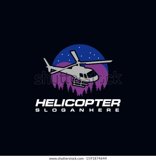 Helicopter Logo Design Vector Template Stock Vector (Royalty Free ...