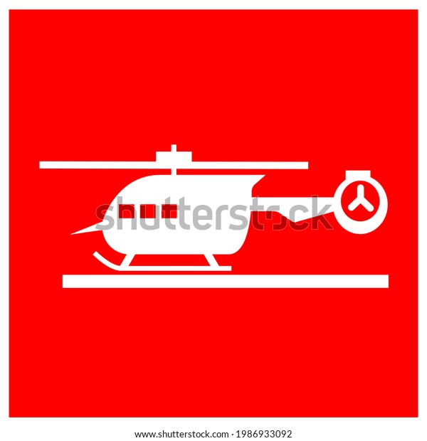 Helicopter Pad Symbol Sign Vector Illustration Stock Vector (Royalty ...