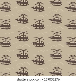 Helicopter Pattern Military Design Stock Vector (Royalty Free ...