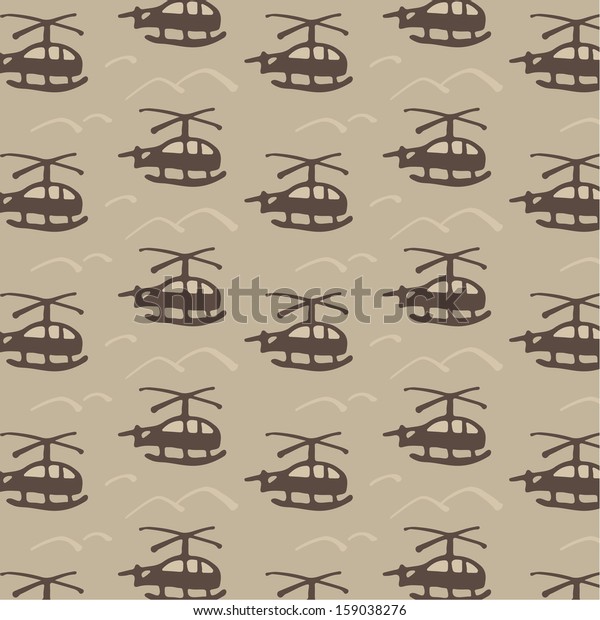 Helicopter Pattern Military Design Stock Vector (Royalty Free ...