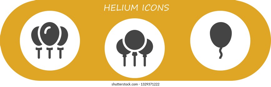 Helium Icon Set 3 Filled Helium: vector de stock (libre de regalías ...