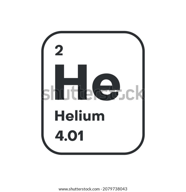 Helium Periodic Table Element Chemistry Symbol Stock Vector (Royalty ...