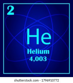Helium Simple Style Tile Icon Chemical Stock Vector (Royalty Free ...
