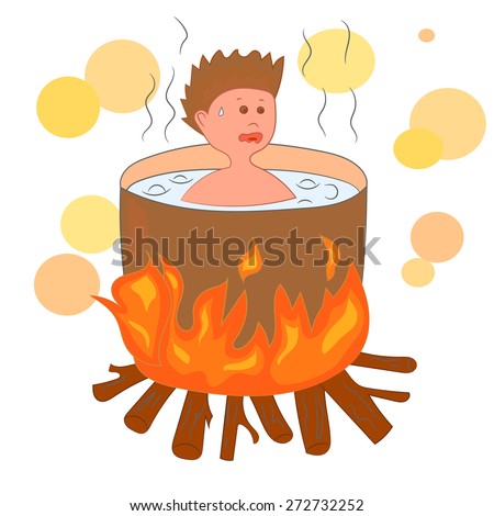 Hell Man Hot Water Vector Cartoon Stock Vector (Royalty Free) 272732252 ...