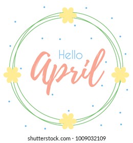 Hello April Illustration Stock Vector (Royalty Free) 1009032109 ...