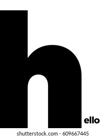 Hello Concept Big H Letter Vector Stock Vector (Royalty Free) 609667445 ...