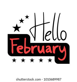 Hello February Symbol Design Stock Vector (Royalty Free) 1010689987 ...