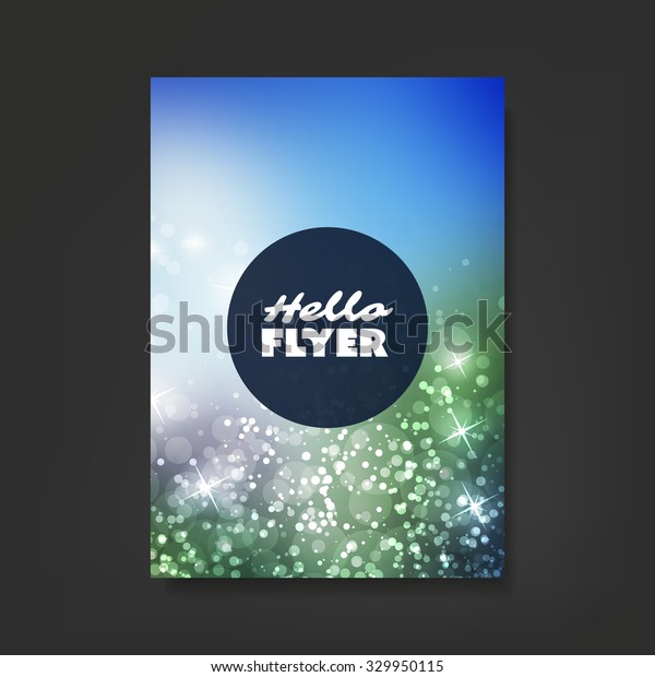Hello Flyer Flyer Card Cover Design Stock Vector (Royalty Free ...
