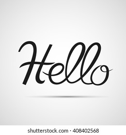 Hello Font Typography Hand Drawn Vector Stock Vector (Royalty Free ...