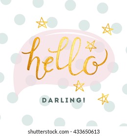 Hello Gold Foil Abstract Illustration Stock Vector (Royalty Free ...
