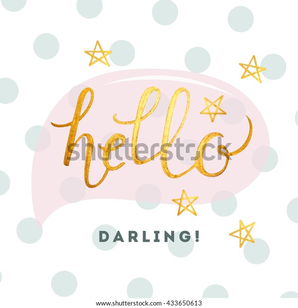 Hello Gold Foil Abstract Illustration Stock Vector (Royalty Free ...